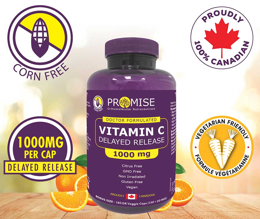 Promise Vitamin C 1000mg - 180 DR vcaps – Promise Orthomolecular ...